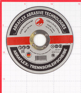 Круг отрезной по металлу Abraflex 125х22х1 мм (А125102223/29999 ...