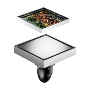 Трап вертикальный Magdrain WC02-G с гидрозатвором 100х100 мм d45 мм ...