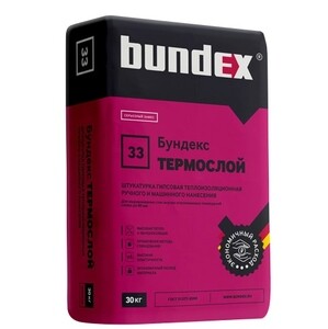 Штукатурка гипсовая теплоизоляционная Bundex Термослой 30 кг — купить в ...